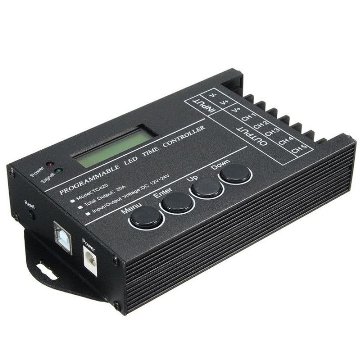TC420 Time programmable RGB LED Controller DC12V-24V 5 Channel LED ...