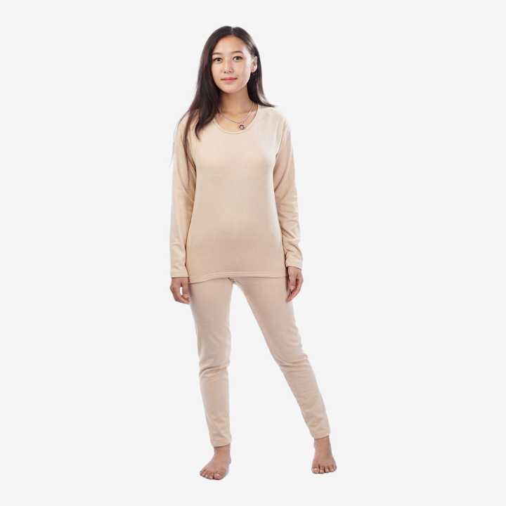 Diamond Women's Round Neck Thermal Set in Skin (Thermocot) - Fashion ...