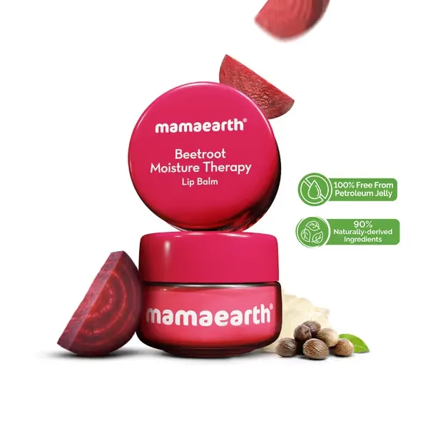 Mamaearth Beetroot Moisture Therapy Lip Balm with Beetroot & Hyaluronic ...