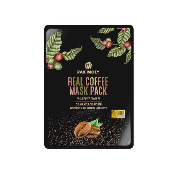Pax Moly Real Coffee Sheet Mask Pack For Radiant And Glowing Skin Pack ...