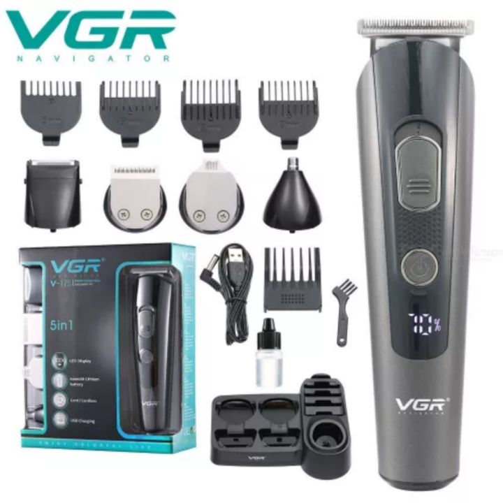 VGR V-175 Trimmer, 5in1 Professional Grooming Kit, Electric Hair ...