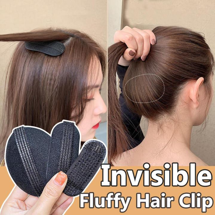 【VisioN Super Shop】Puff Invisible Hair Pad Sponge Clips For Women's ...