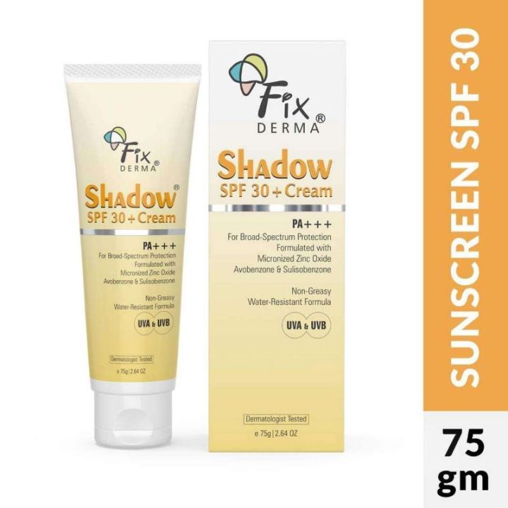 Fix DERMA Shadow SPF 30+ Cream 75g Sunscreen For Dry and Normal Skin ...