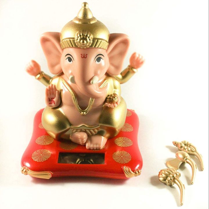 Beautiful Solar Lord Ganesh Ji Moving Hands Showpiece Ganpati Bappa ...