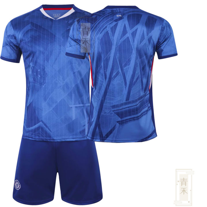 2526 Chelsea Home Jersey No. 8 Enzo 7 Raheem Sterling 6 Silva Short Sleeve Football Jersey ...