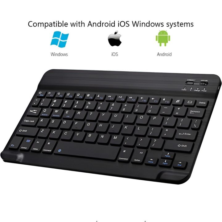 Ultra-Slim Bluetooth Keyboard Portable Mini Wireless Keyboard ...