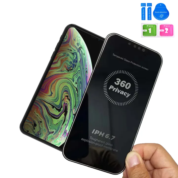 Apple iPhone 11 Pro Max 360 Privacy Tempered Glass 9H Anti Spy Film ...