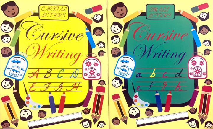 2 Cursive Writing Books For Kids ( Capital & Small Letters Writing Book ...