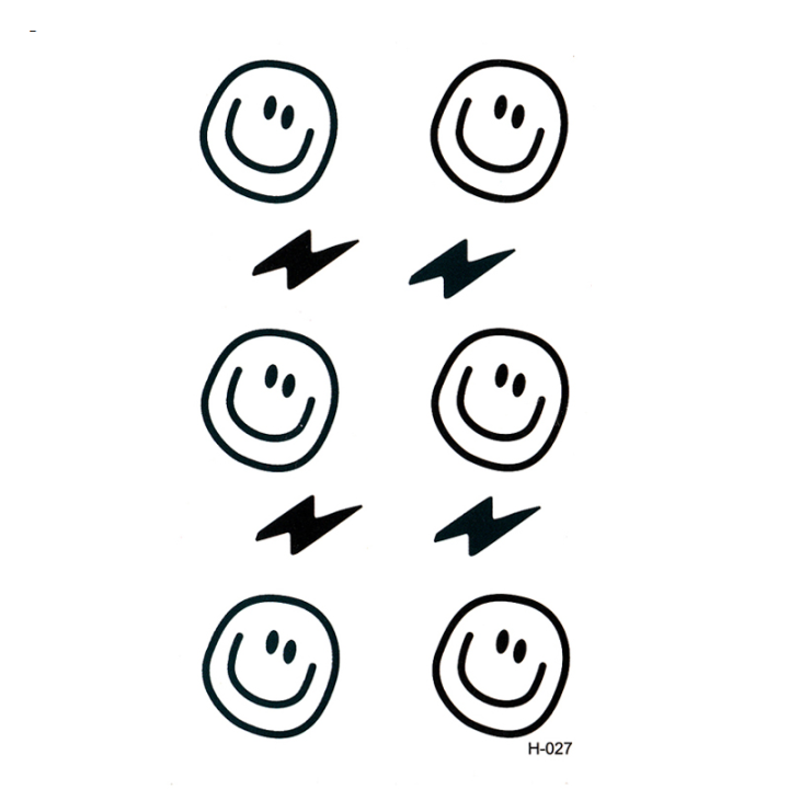 Huadunwen New style 【Special offer】Smiley Temporary Tatto Waterproof ...