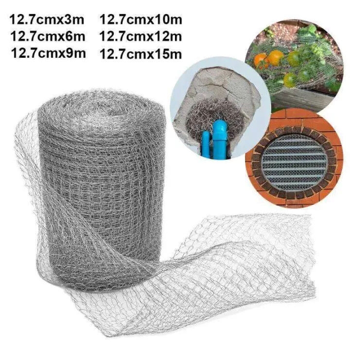 15-3 Meters Wire Mesh Hole Fill Fabric Stainles Steel Gaps Blocker Easy ...