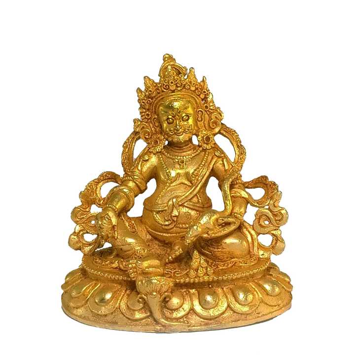 Nepali Small Statue of Yellow Jambhala, Full Gold Plated | Daraz.com.np