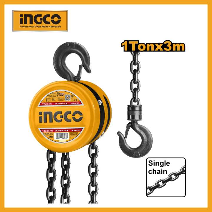 INGCO 1Ton/ 2Ton/3Ton/ 5Ton Chain Block HCBK0101/HCBK0102/ HCBK0103 ...
