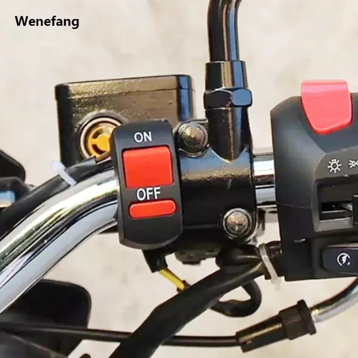 Wenefang Motorcycle Flameout Switch ON/OFF Button Headlight Switches ...