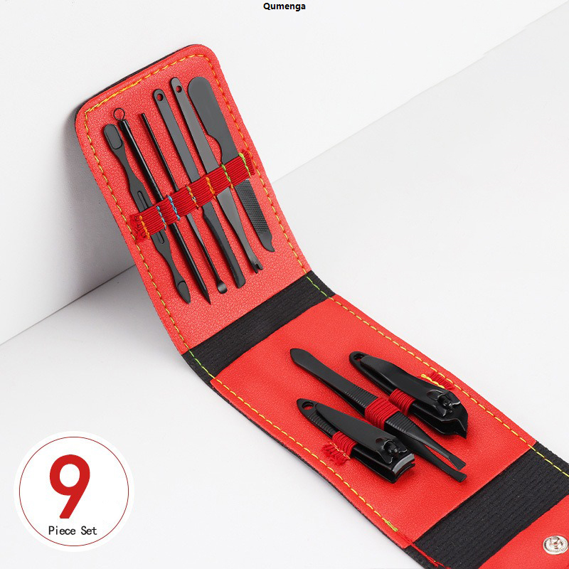 Qumenga3/9/17/19pcs/set Nail Cutter Set Black Stainless Steel Nail ...