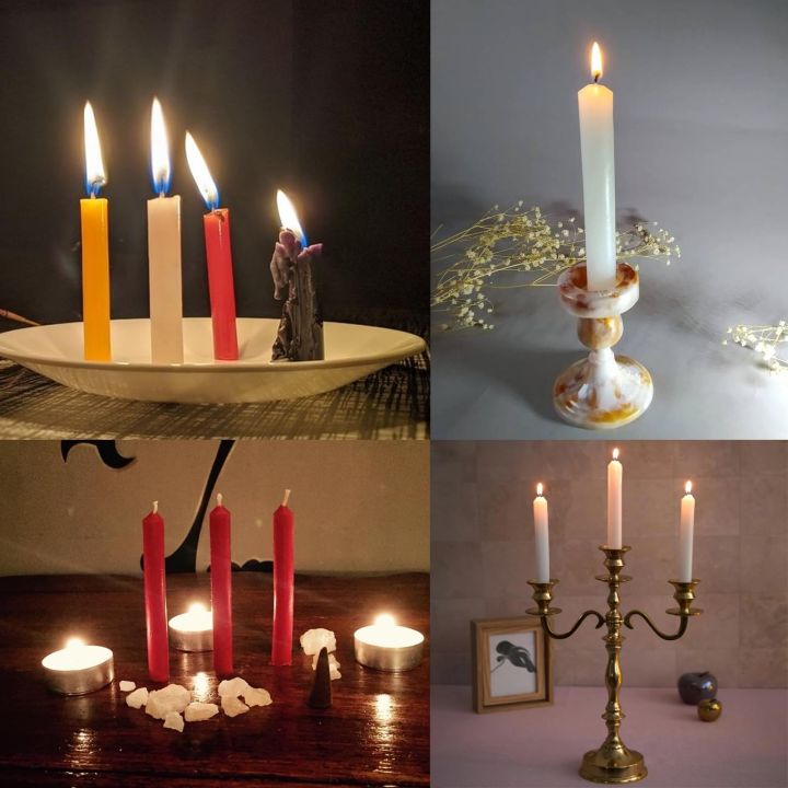 Colourful Candles, Multi-Colour, Normal and Medium Size / candle ( 6 ...