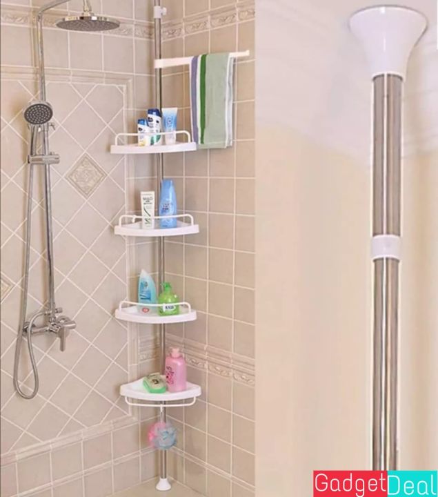 Multi Corner Shelf - 4 Tier Multi Use Rack Corner Shelf Holder Shelves ...