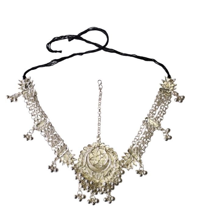 Heavy Bindiya, Silver Oxidized Jewellery For Women. Tharu Traditional ...