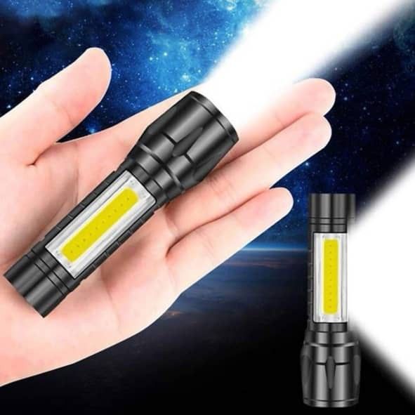 LED Aluminum Light Zoomable LED Flashlight Lamp USB Charging ...