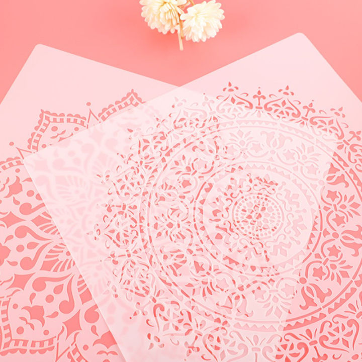 30cm Diy Craft Mandala Mold For Painting Stencils Stamped Paper Card ...