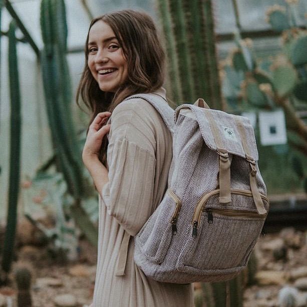 Hemp Rucksack Bag. Hemp And Cotton Mixed Unisex Rucksack Bag. Backpack ...