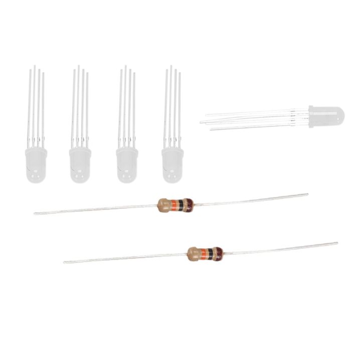 50 Pcs 5mm Round Head Common Cathode RGB Light LED Emitting Diodes ...