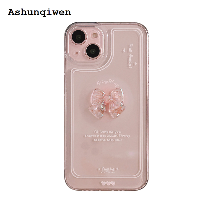 Ashunqiwen New style Clear TPU Case Cute Crystal Bow for iPhone 11 12 ...