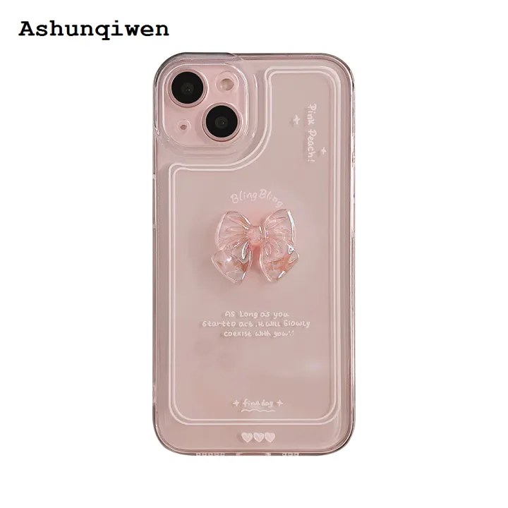 Ashunqiwen New style Clear TPU Case Cute Crystal Bow for iPhone 11 12 ...
