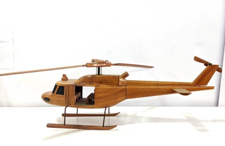Hand Carved Wooden Helicopter For Decor | Daraz.com.np