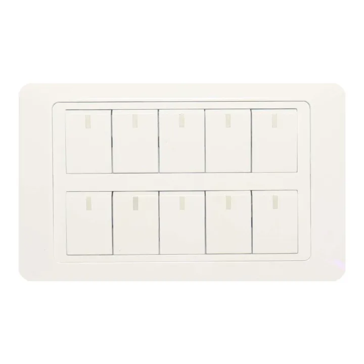 White BBC Gold 10 Gang 1 Way Swich 10 Pieces | Daraz.com.np