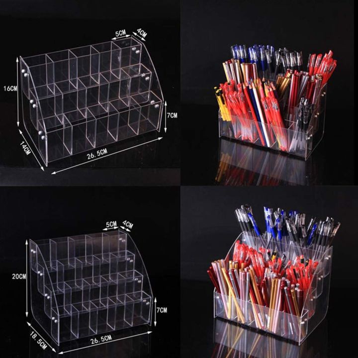 ProArt Clear Acrylic Pen Holder 15 Compartments Stationery Store ...