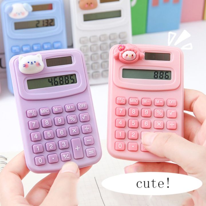 Fashionable 8 Digits Cute Mini Portable Digit Calculator Cartoon Animal ...