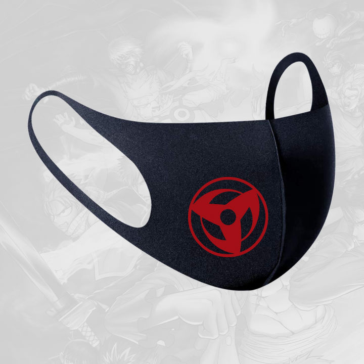 Kakashi Hatake Kamui Sharingan Printed Mask Naruto Anime Black Fashion ...