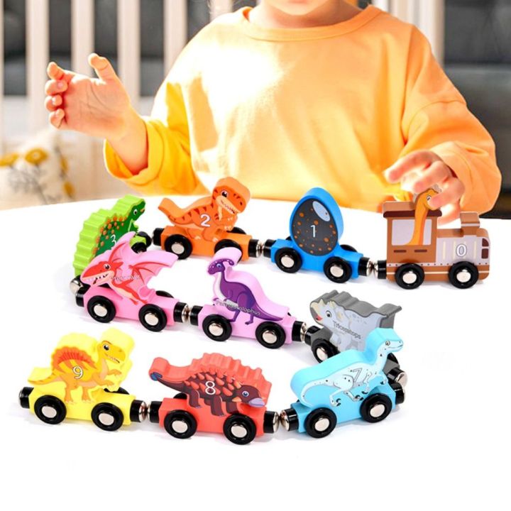 Development Number /Animal/Fruits/Dinosaur Magnetic Wooden Train Toys ...