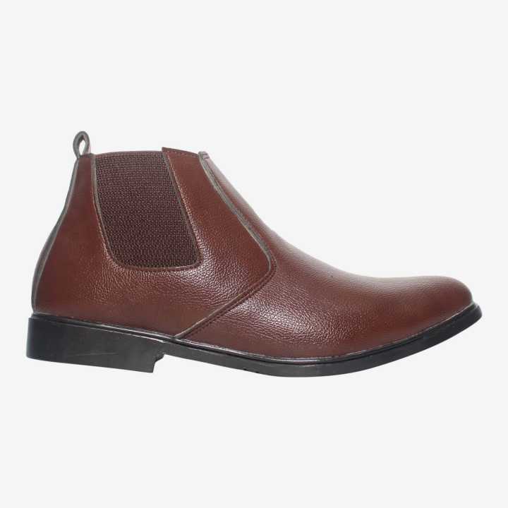 Coffee Color Korean Leather Chelsea Boots For Men | Daraz.com.np