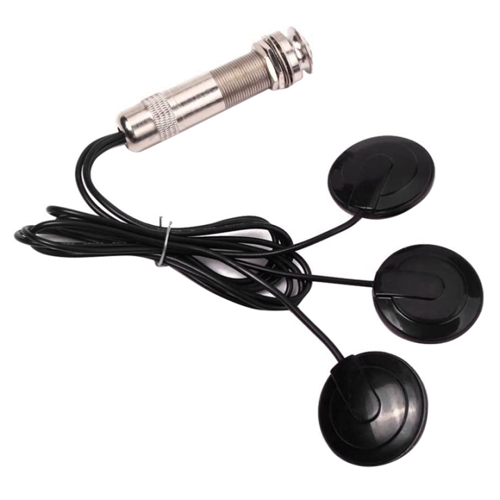 ZOROOM 4X Guitar Pickup Piezo Contact Microphone Pickup 3 Transducer ...