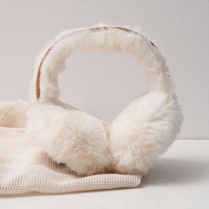 Fashion Warm Plush Ear Muffs Solid Color Foldable Thicken Earmuffs Soft ...