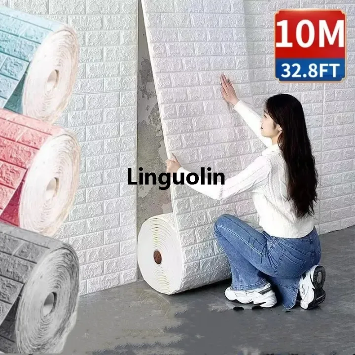 Linguolin Fifty percent discount 10m 3D Wallpaper Stickers Roll Panel ...