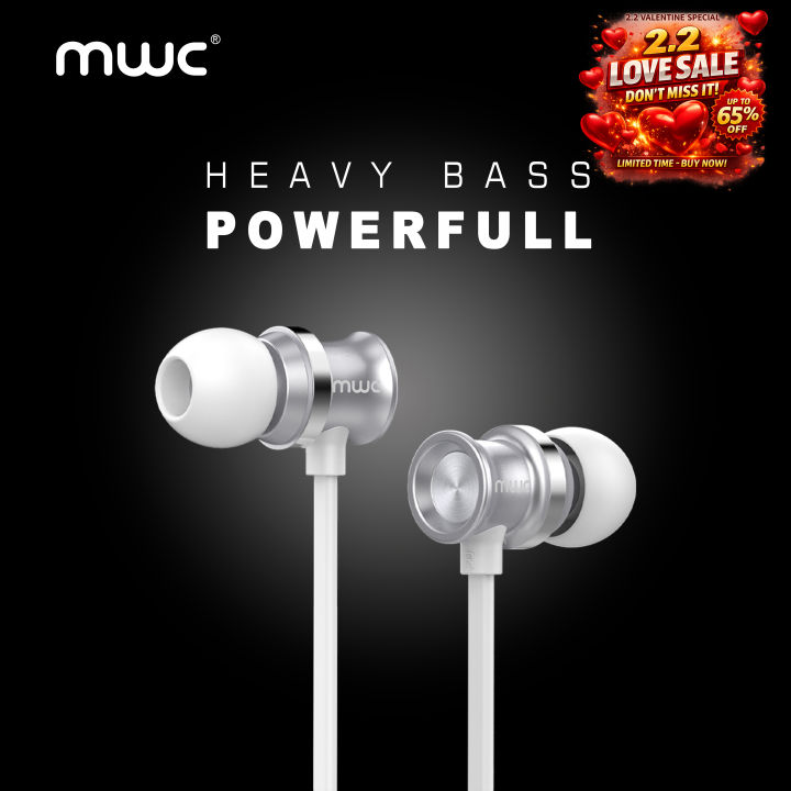 MWC MEP01 (New Launched) | 3.5mm Wired-Earphone | 360 Degree Surround ...