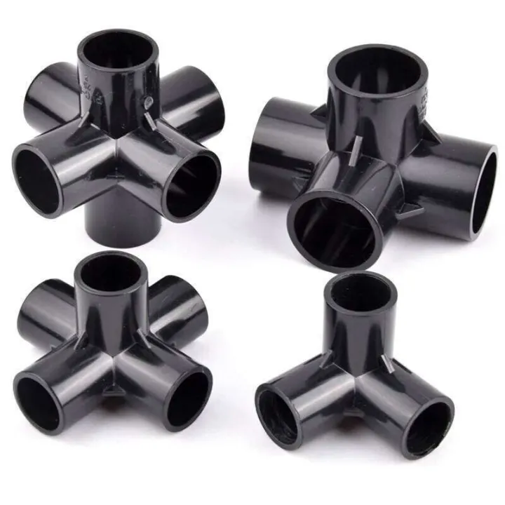 20/25/32mm Black PVC Pipe Connector 3/4/5/6-way Three-Dimensional ...