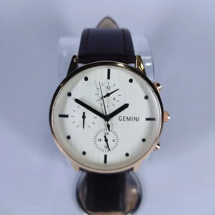 Gemini Round White Dial With Date Function Analog Watch For men | Daraz ...