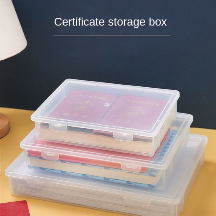 New Plastic Document Organizer Square Shape Clear Certificate File ...