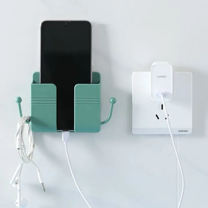 Wall-Mounted Mobile Charging Stand Plug Storage Box with a Stand for ...