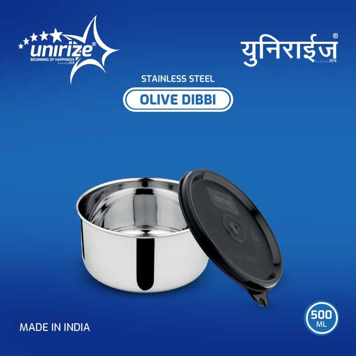 Unirize Stainless Steel Olive Dibbi 500Ml | Daraz.com.np