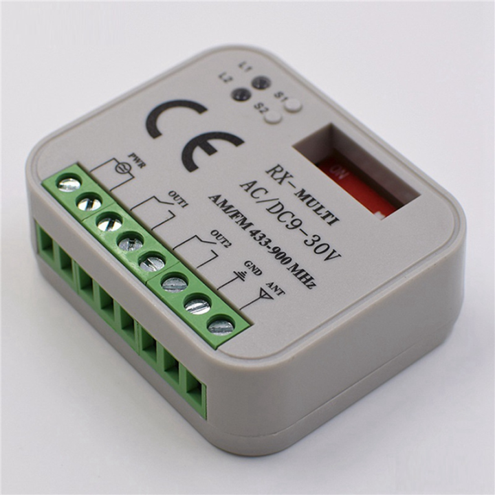 JINMY 2X Universal Garage Door Remote Control Receiver 2CH Controller ...