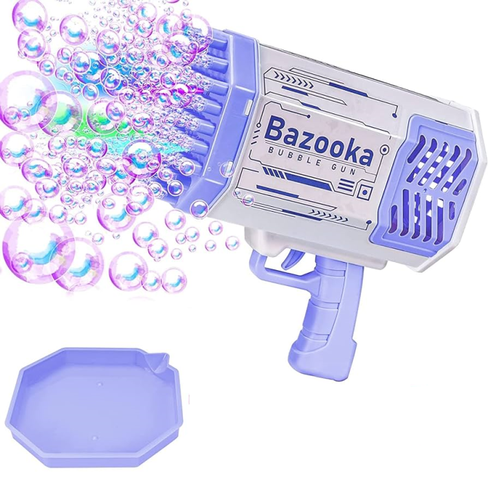 Bubble Gun, Bubble Machine for Kids, 69 Holes Rocket Bubble with Bubble ...