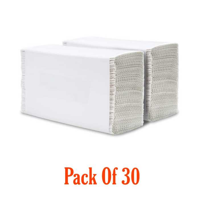 Softy M fold Paper Tower Tissue Paper - Pack Of 30 | Daraz.com.np