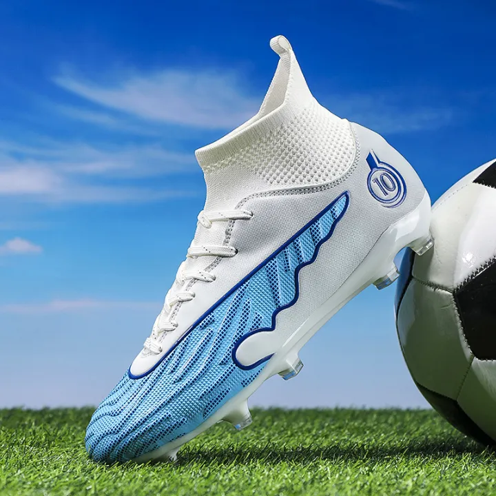C Ronaldo Messi High-Top Soccer Shoes for Men and Women AG Spike TF ...