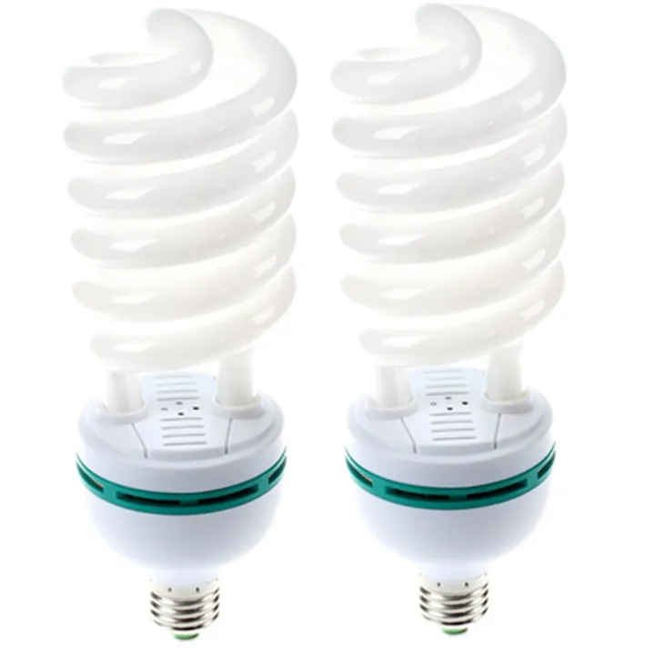 2X 105W (525W Equiv) 5500K Photography Daylight E27 Fitting CFL Bulb ...
