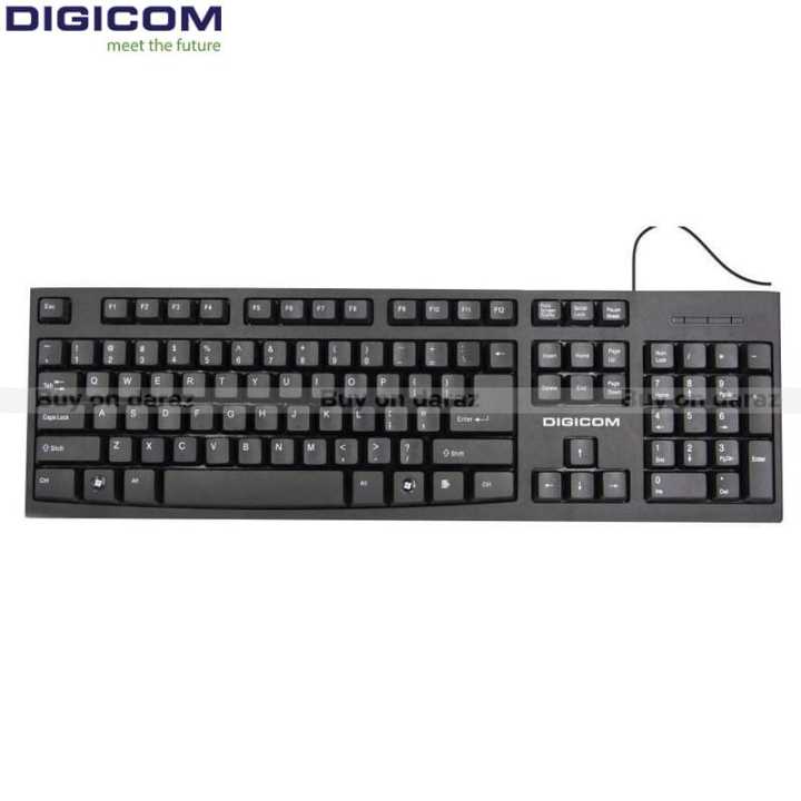 Digicom Wired Slim Keyboard DG- W12 with Water Spill Resistance ...