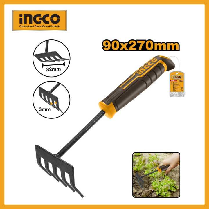 INGCO 90*270mm Garden Rake Unique Design Patent Handle HFTR1008 | Daraz ...